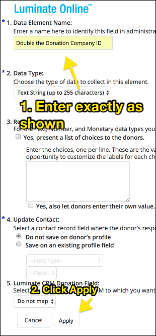 Does Double the Donation integrate with Blackbaud's Luminate Online?